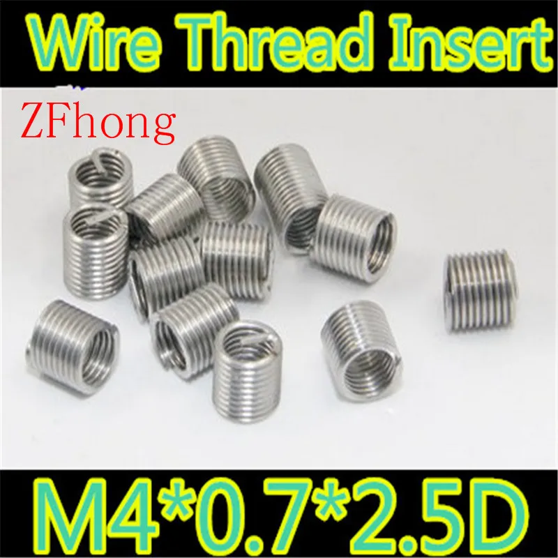 100pcs M4 X 2 5D M4 2 5D Metric Thread Repair Insert Sus304 M4 Thread 100pcs-m4-x-2-5d-m4-2-5d-metric-thread-repair-insert-sus304-m4-thread