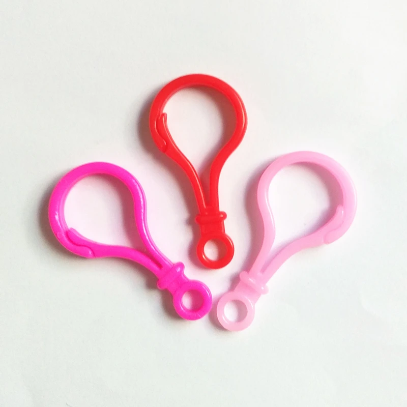 15 Colors Plastic Hook Key Chains Keyring Accessories Wholesaling Free ...