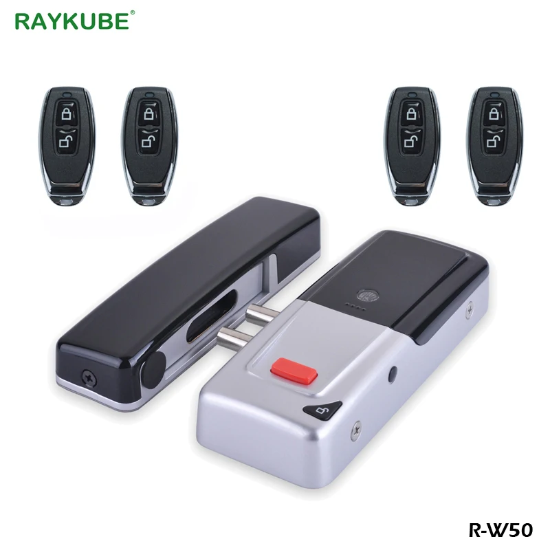 RAYKUBE Wireless Electronic Lock Keyless With Remote Control Keys Smart ...