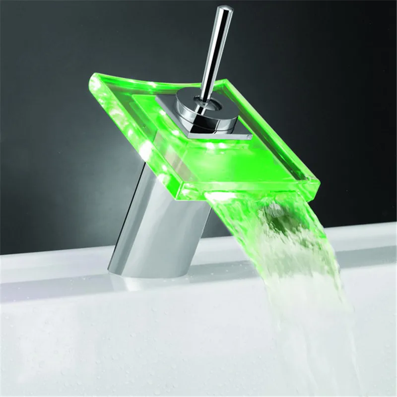 LED-Color-Changing-Basin-Faucet-Bathroom-Deck-Mount-Waterfall-Glass ...