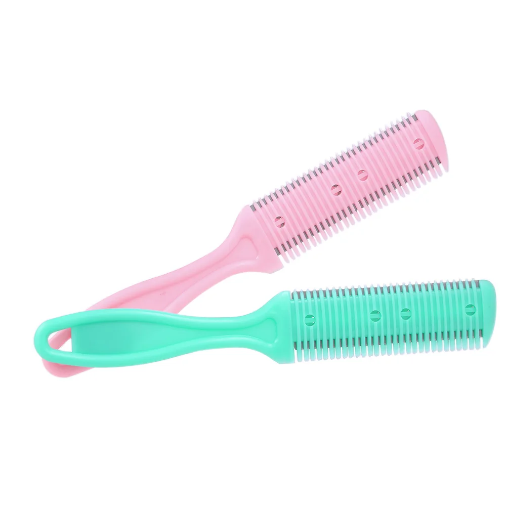 2pcs Hair Razor Comb Hairdressing Trimmers Scissor Hair Shaving Blades ...