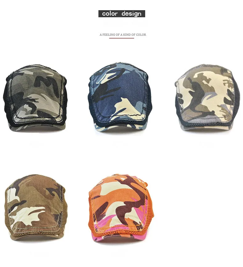 Jamont камуфляжная хлопковая кепка газетчика, летняя дышащая сетчатая ...