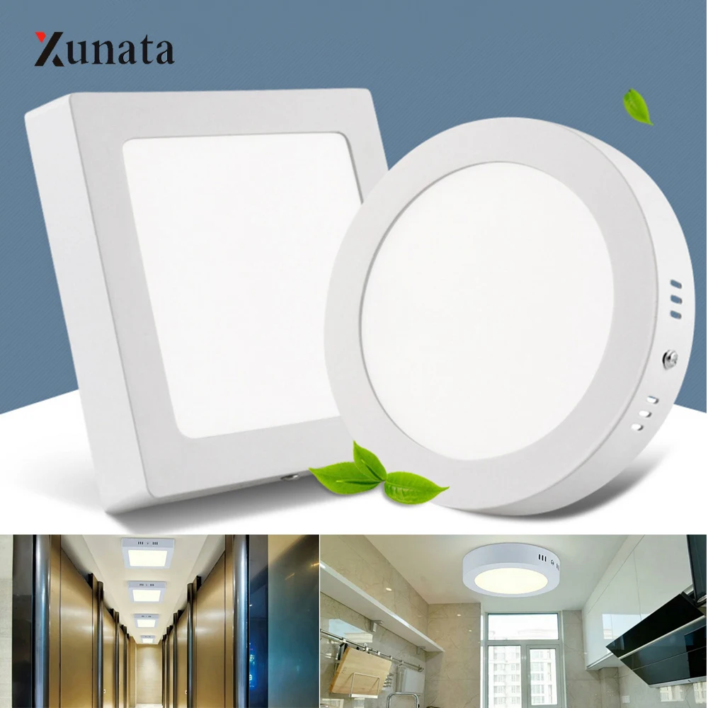 AC85-265V LED Panel Light Round/Square Surface Mounted panel led ...