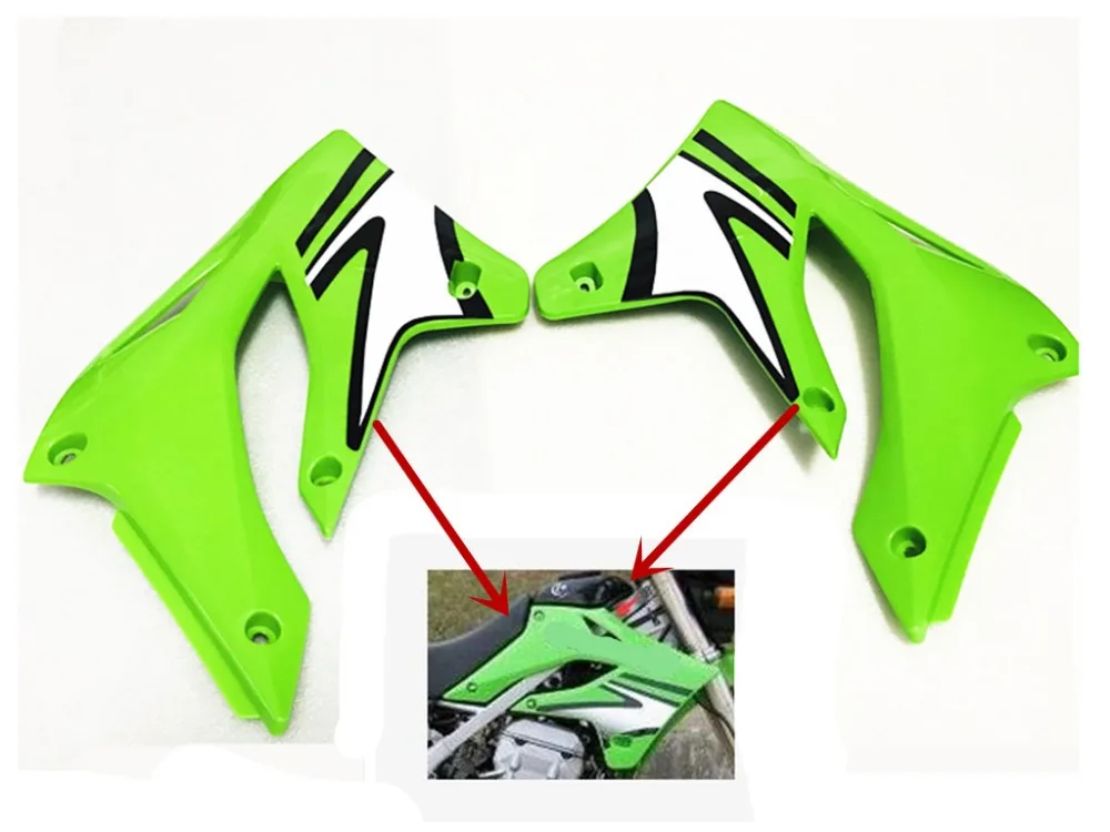 For-Kawasaki-KLX-250-94-07-Left-Right-Fuel-Tank-Side-Panel-Cover-Plate ...