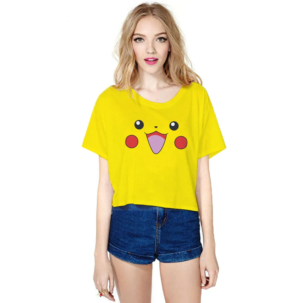 New summer style Cartoon casual tshirts women's Pikachu T Shirts ...