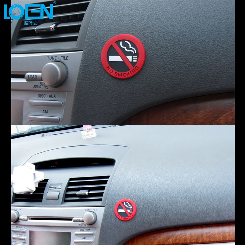 10PCS-Rubber-No-Smoking-Logo-Stickers-Car-Internal-Reminding-Warning ...