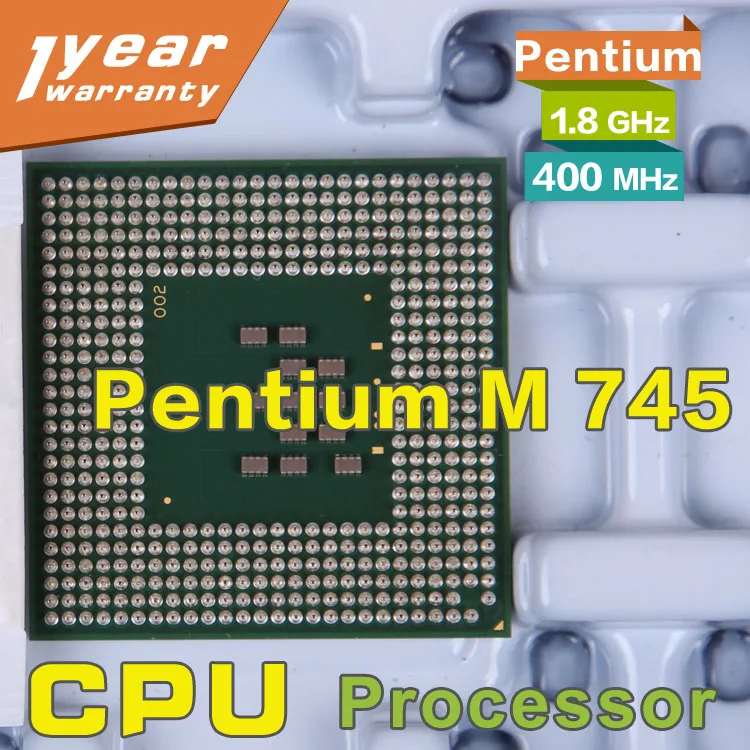 100% 작업 펜티엄 m 745 sl7en sl8u6 rh80536gc0332m 400 MHz의 1.8 GHz의 h ...