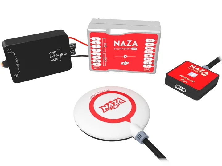 DJI Naza M Lite Multi rotor Flight Control System with GPS Compass BEC ...