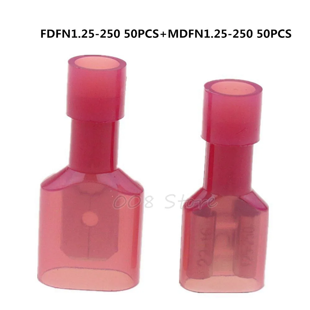 100PCS FDFN1.25 250 MDFN1.25 250 Nylon tranparent red insulated ...