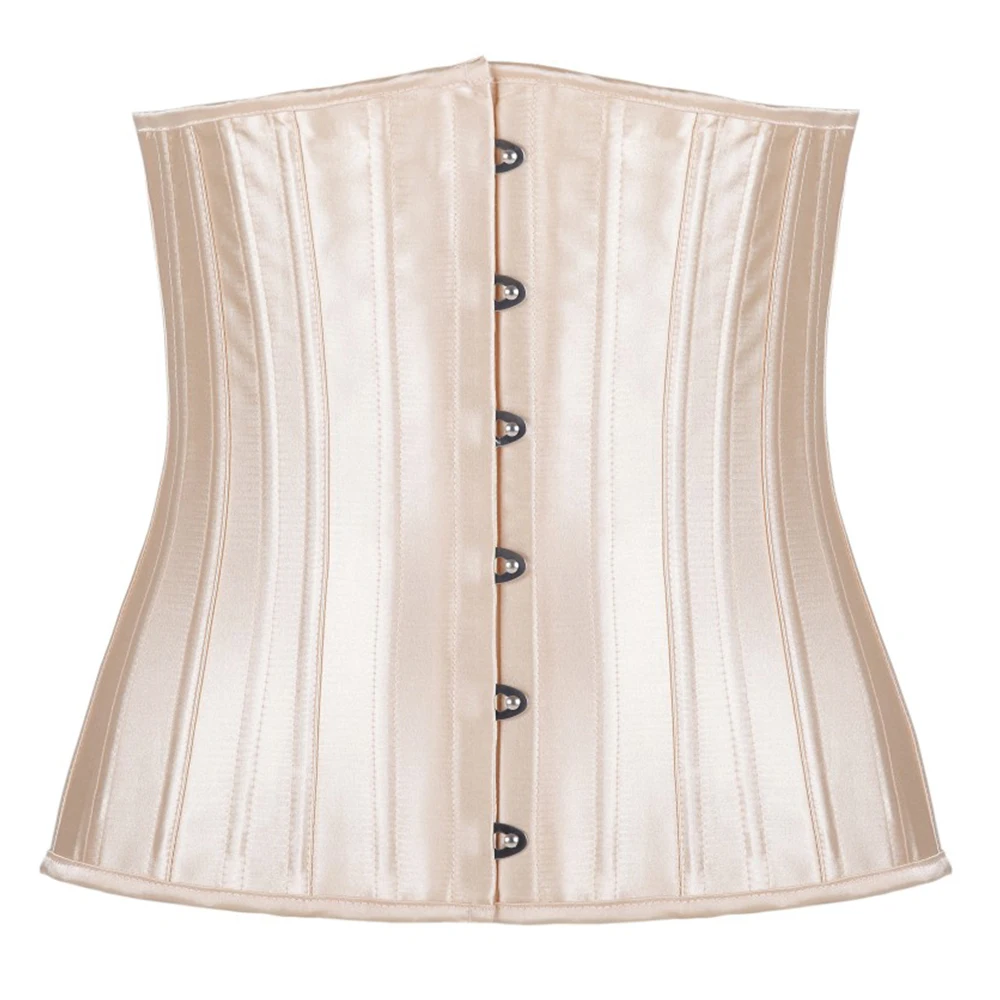 Buy Woman Satin Lace Up Waist Cincher Corselet Body