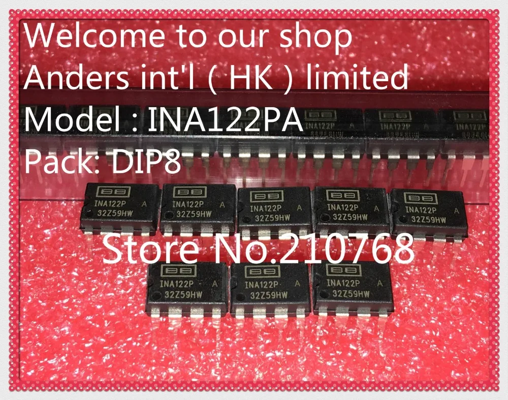 OPAMP INA122PA INA122P INA122 IC, 8DIP 120KHZ, 10 unids/lote|ics 201|ic card door lockic solder ...