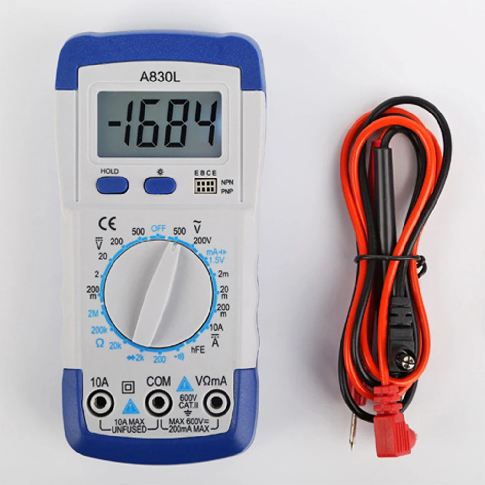 Frequency Multimeter A830L LCD Digital Multimeter Test Current AC/DC ...