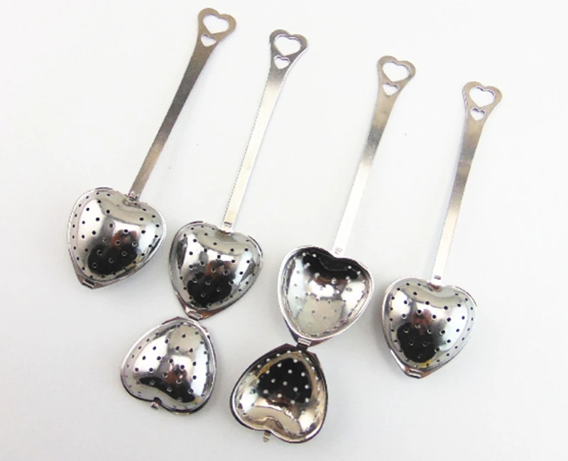 200piece/ lot Hot Amazing Love Heart Shape Style Stainless Steel Tea ...