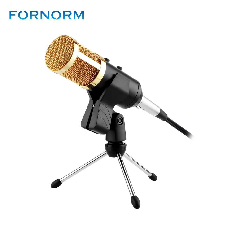 Professional USB Condenser Microphone with Stand Volume Adjustment ...