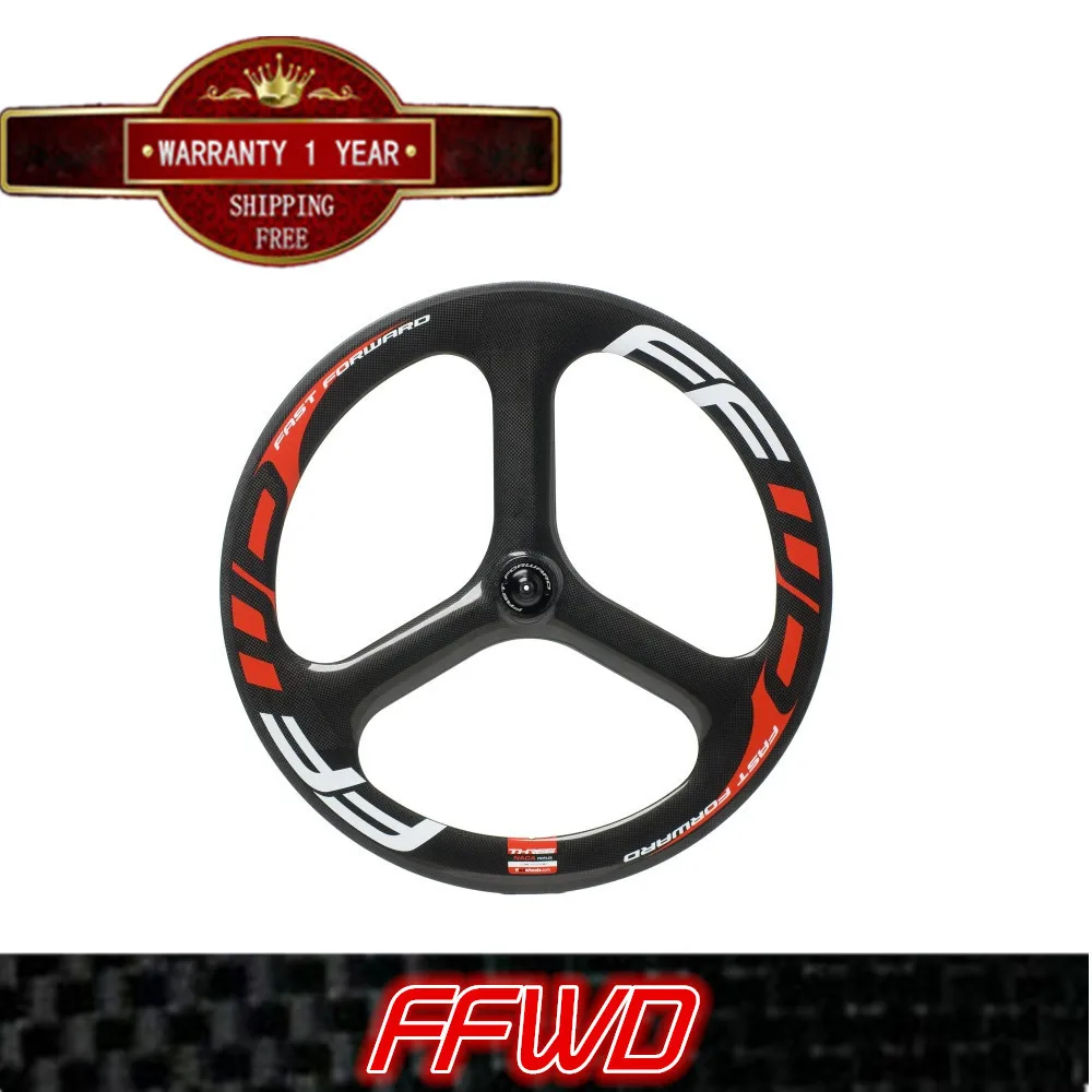 CARBON-Tri-Spoke-Wheel-3S-Front-3-SPOKE-Clincher-For-Road-Or-Fixed-Gear ...