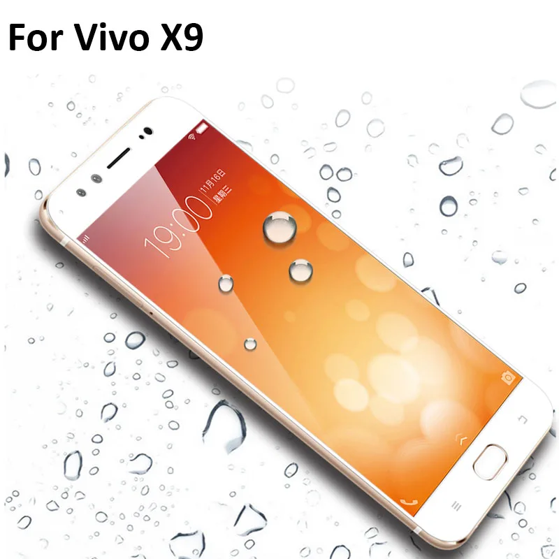 Black Full Cover Tempered Glass For Vivo X9 X 9 Screen Protector Toughened Film For Vivo X9 X 9 ...