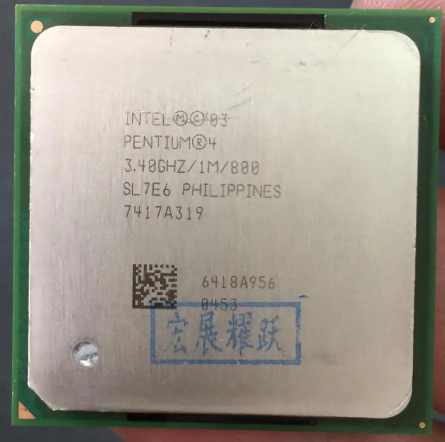 Intel pentium 4 p4 3.4ghz p4 3.4 p4 3.4e soquete 478 1m 800 sl7e6 ...