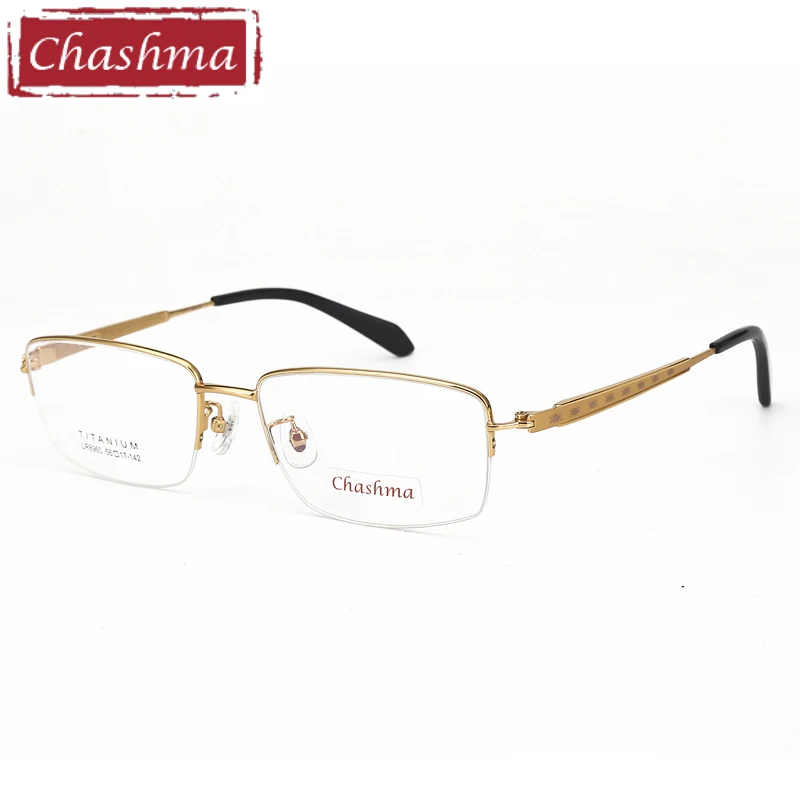 Prescription Glasses Big Size Optical Glasses Frame Men Titanium Semi ...