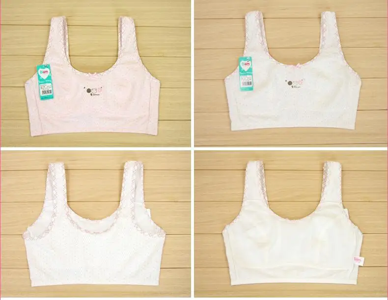2015 New Dot Girls Training Bras Bras for Children Bilim 100% Cotton ...