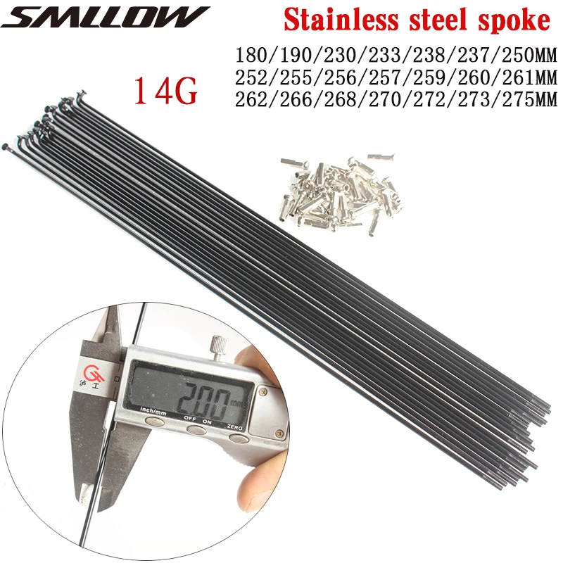 Bicycle spokes wire mountain / road bike 304 stainless steel spokes 14G ...