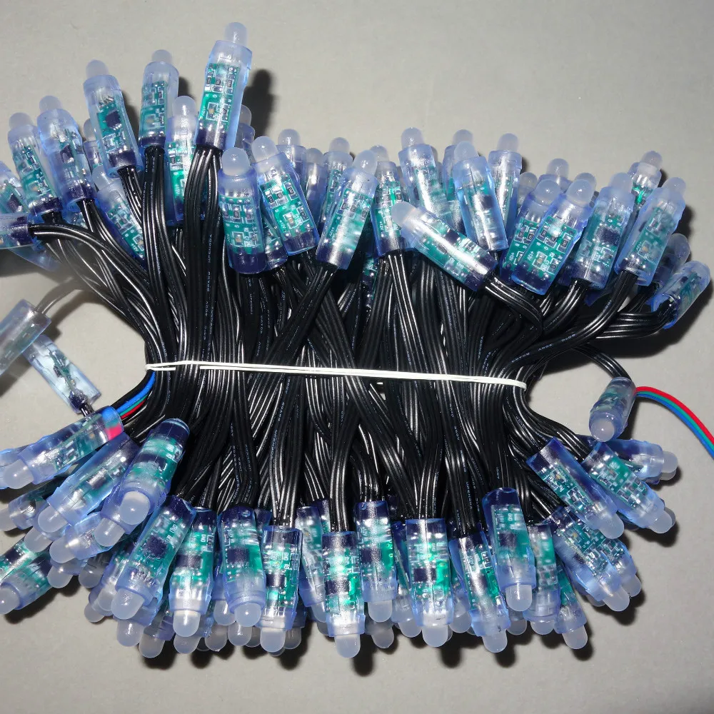 128pcs/string TM1804 LED smart pixel nodes,DC12V input;IP68 rated;epoxy ...