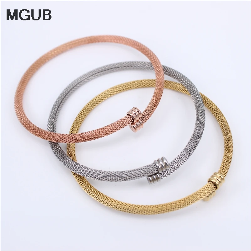 316Lステンレス鋼3ピース/セットィスクアジャスタブルカフバングル & ブレスレットゴールドカラーオープンバングル女性ギフトLH758 ...