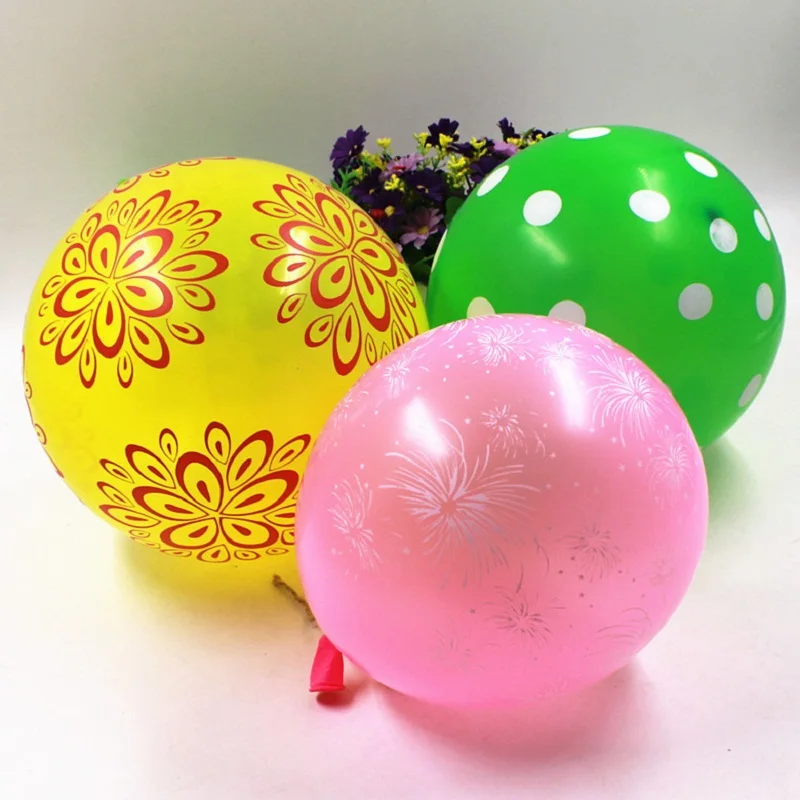 Latex Round Colorful Balloon 80Pcs/lot 2.2g Printed Wave Point Balloon ...