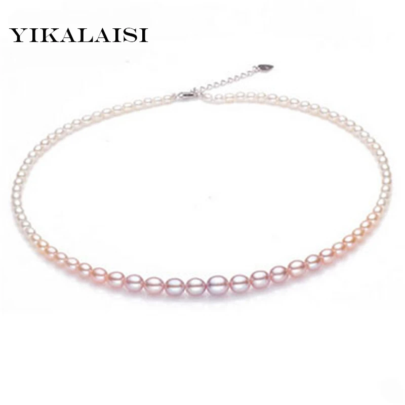 Yikalaisi 2017 New 100 Genuine Pearl Necklace Natural Freshwater Pearl