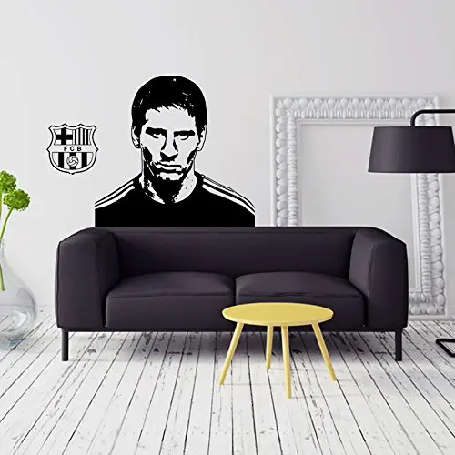 Free shipping Sports footballer wall stickers kids boys the year Lionel ...