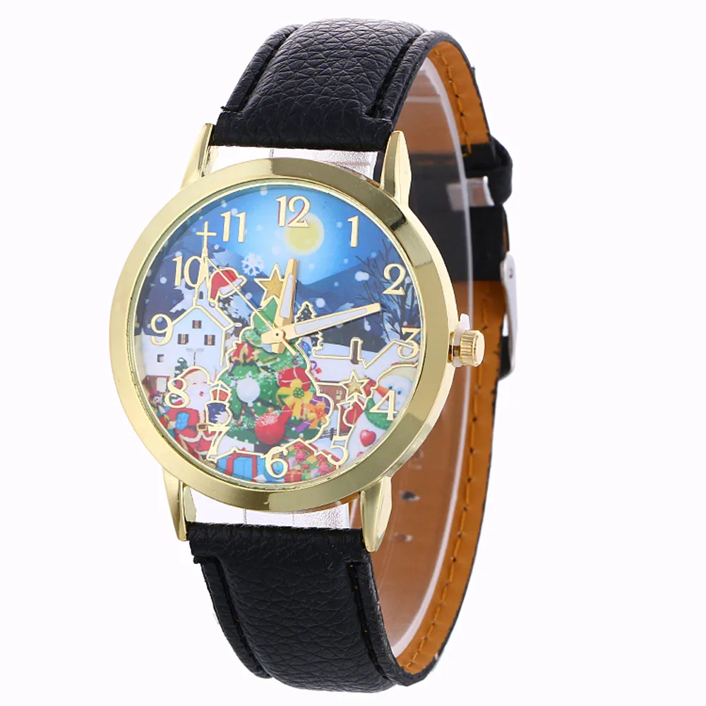 Women Watch montres Fashion Christmas Tree Pattern Analog Quartz ...