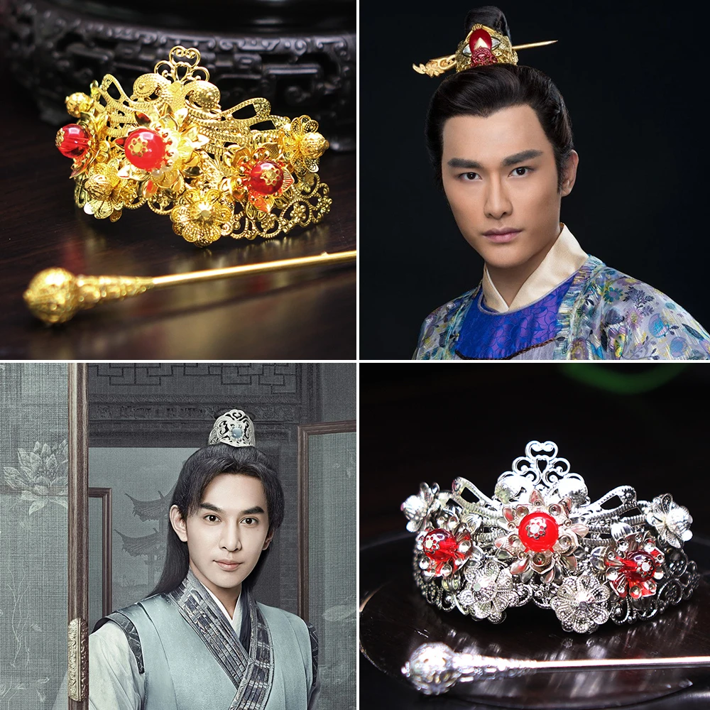 Many Designs Male Hair Tiara Prince Emperor Scholar Head Piece Tiara ...