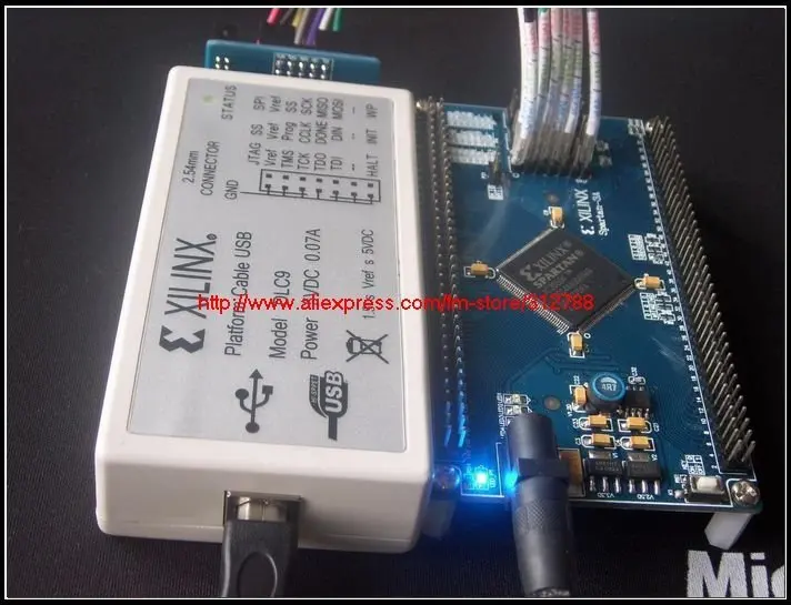 Free Shipping Xilinx Platform Cable Usb2 0 Xilinx Spartan 3a Xc3s50a Tqg144 Fpga Board In Other
