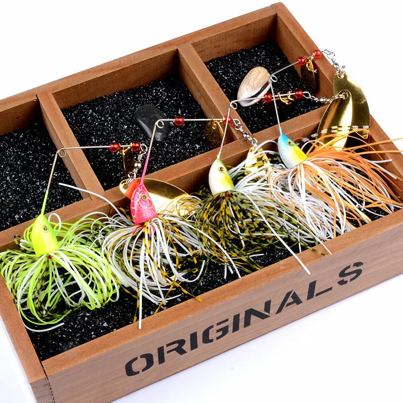 Aliexpress.com : Buy 4Pcs/Lot 24g Spinner Bait Fishing Lure Buzzbait ...