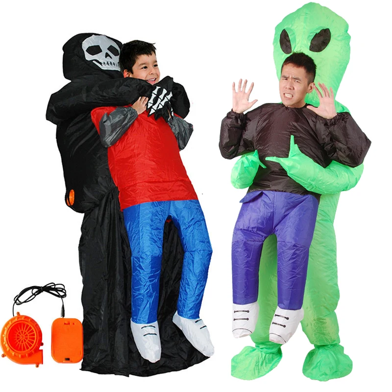 Halloween Party Inflatable Costume Green Alien Adult Grim Reaper Kid ...