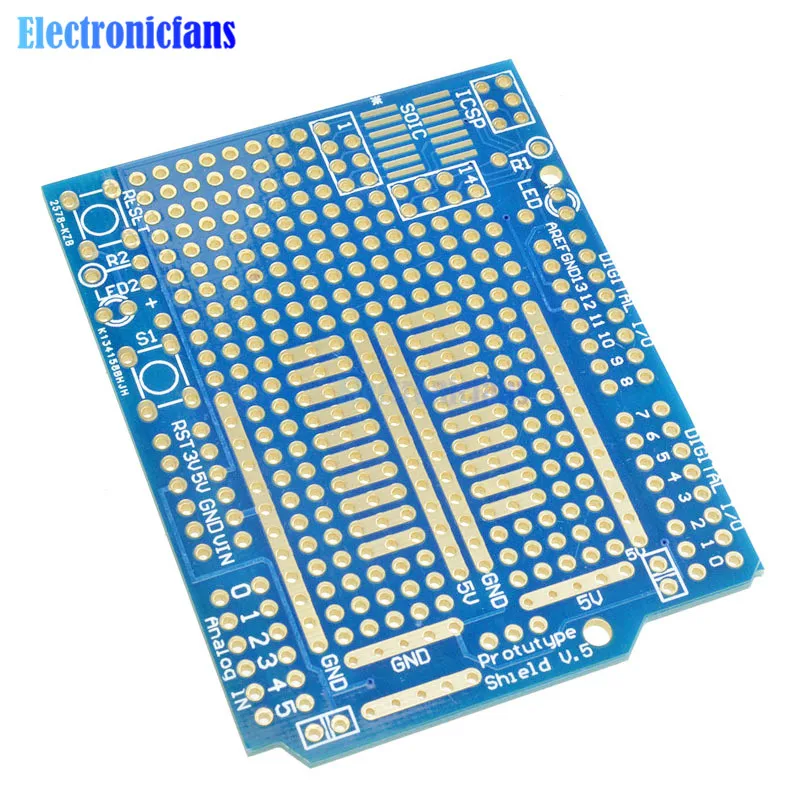 Prototype-PCB-For-Arduino-R3-Shield-Board-FR-4-Fiber-2mm-2-54mm-Pitch ...