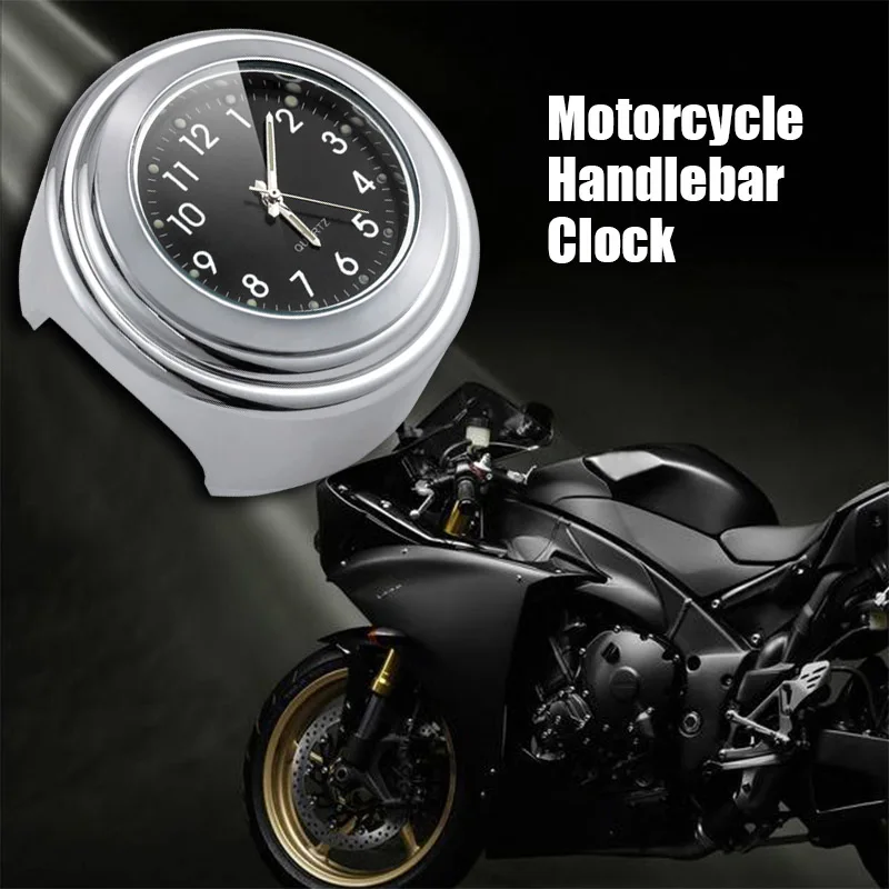 Buy 1pc Waterproof Handlebar Mount Quartz Clock For