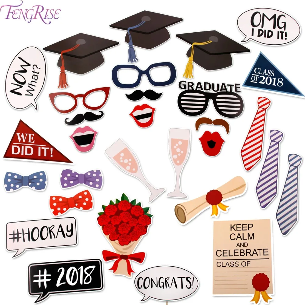 FENGRISE Photo Booth Props Graduation Photobooth Props 2018 Graduation ...