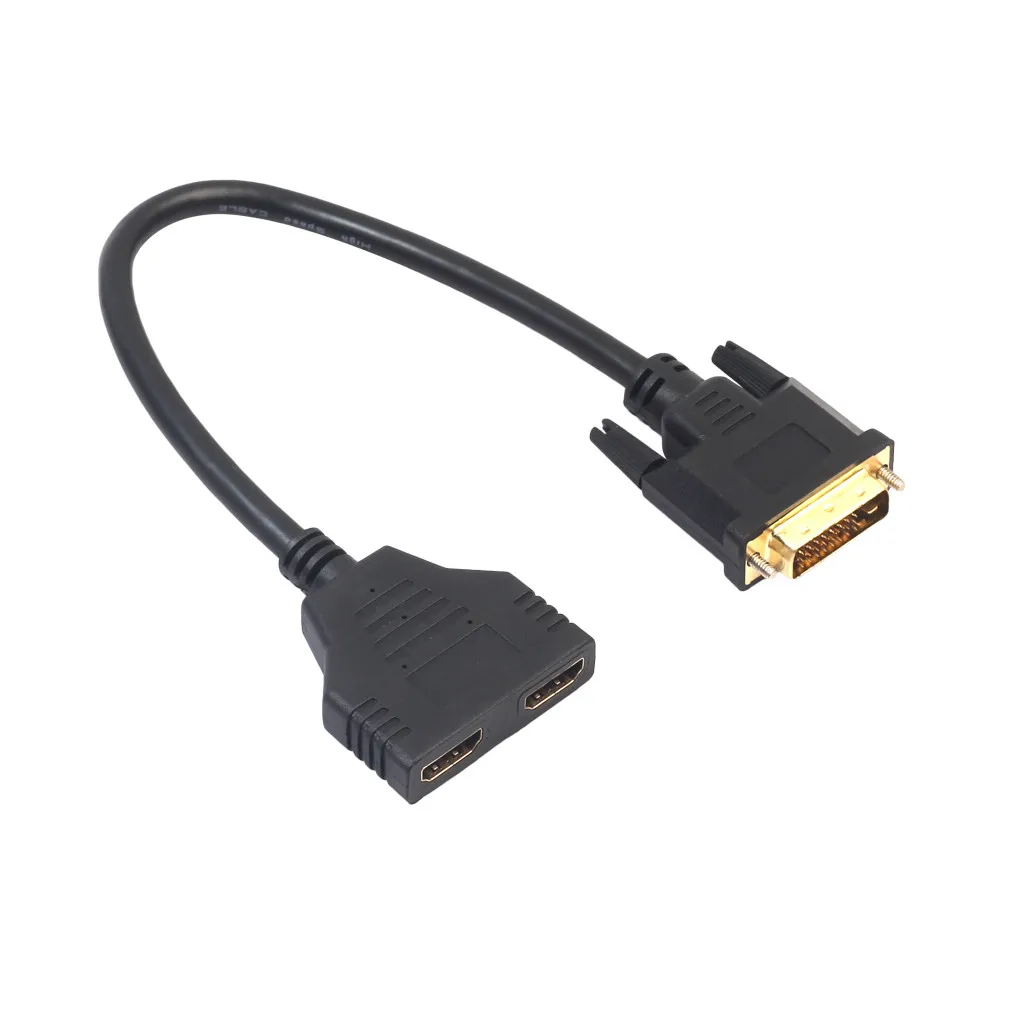 Adapter Cable Dvi D 24 1 Male To 2 Hdmi Female Adapter Cable Bi