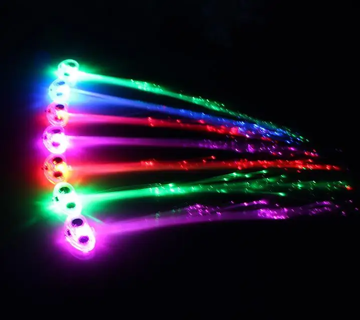 Led Colour Flash Braid Light Up Stylish Fibre Braids Hair Extension ...