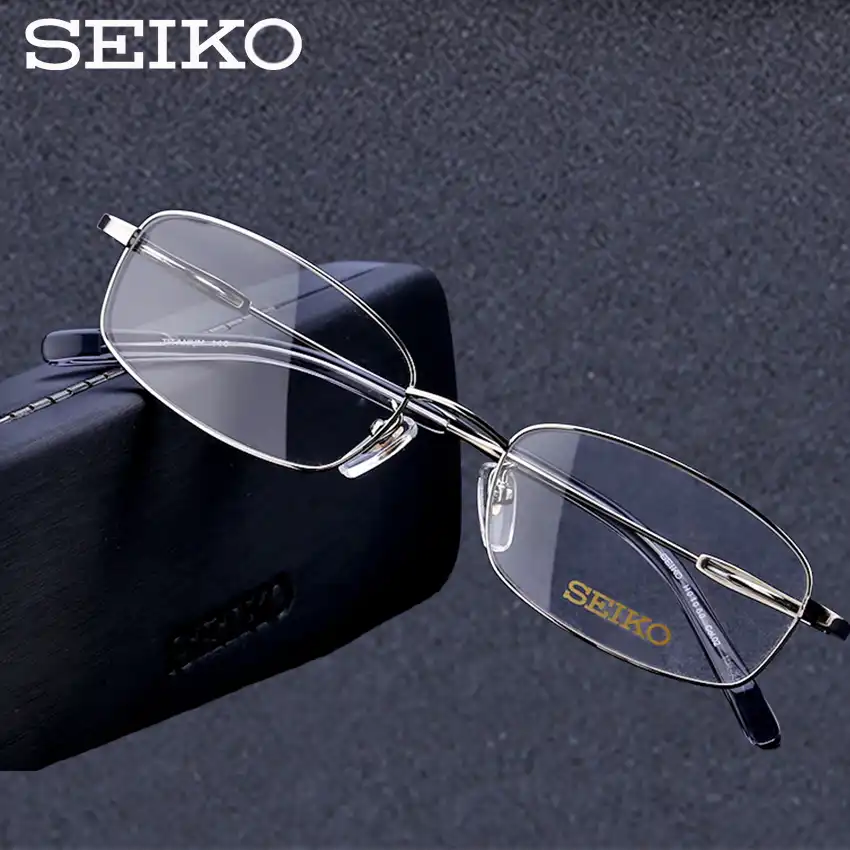 SEIKO Titanium Eye Glasses Frame Men Small Nearsighted Eyeglasses ...
