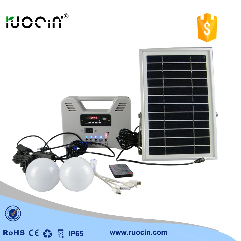 Hot solar lighting system kit multifunction emergency home light|solar ...