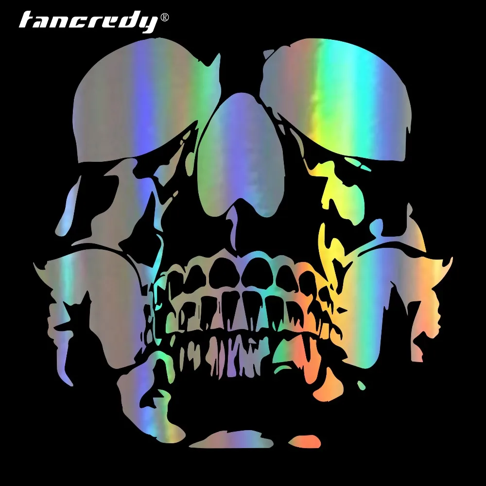 Tancredy 15.6*15.2CM Lovely SKULL Car Stickers and Decals Car Styling ...