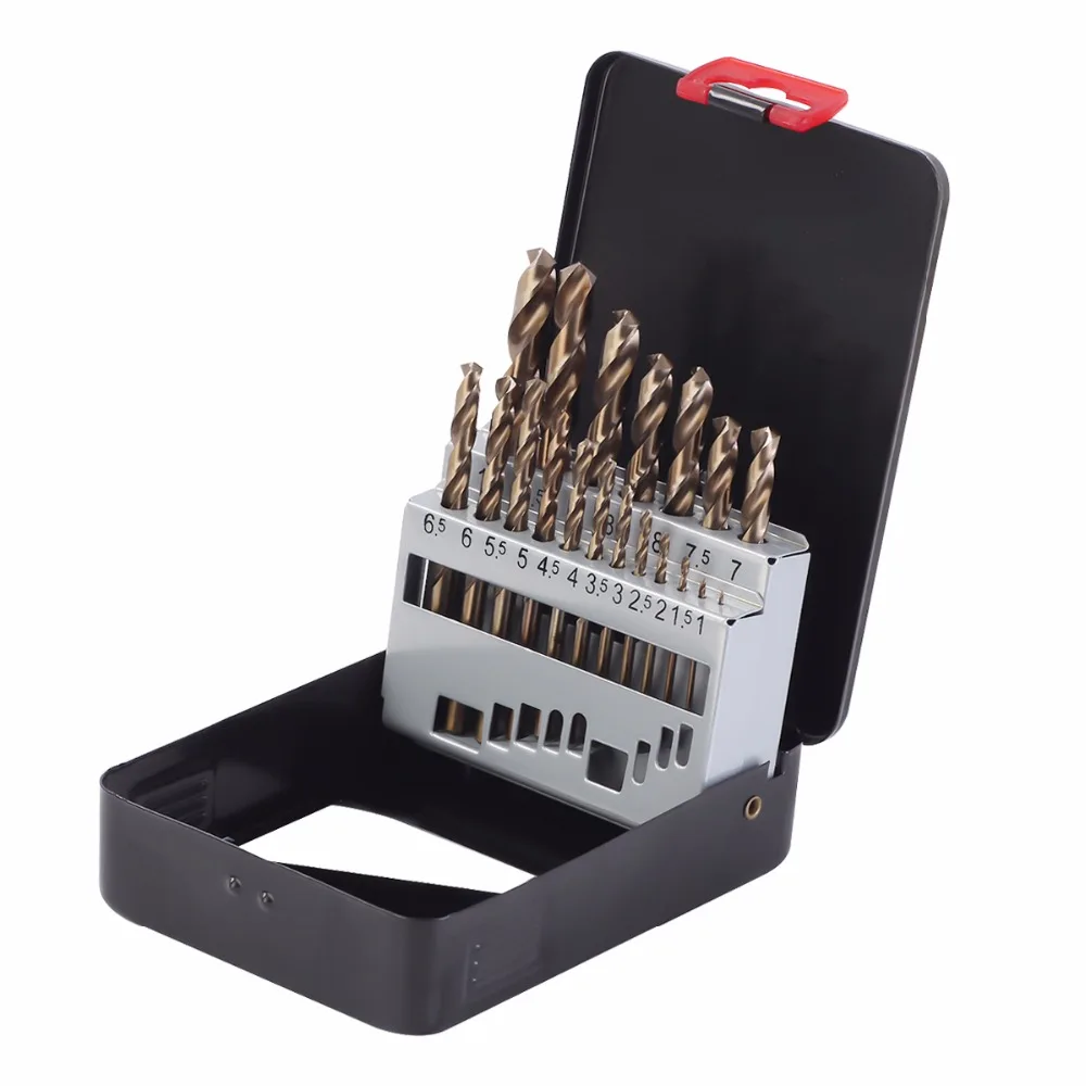 KSEIBI 598085 Professional 19pcs HSS Co Metal Twist Drill Bit Set With ...