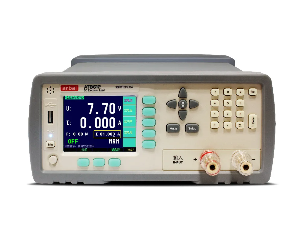 AT8612 Programmable DC Electronic Load 300W 150V 30A 3.5'' TFT LCD ...