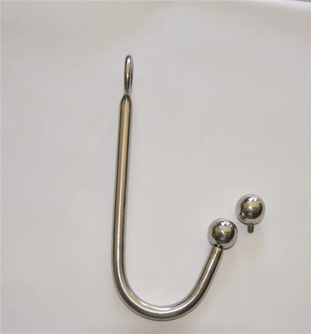 New Stainless Steel Anal Hook With Detachable 2 Ball Butt Plug Anus ...