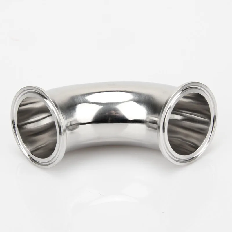 DN40 DN50 Stainless Steel 304 Sanitary Tri Clamp Elbow, Ferrule Elbow ...