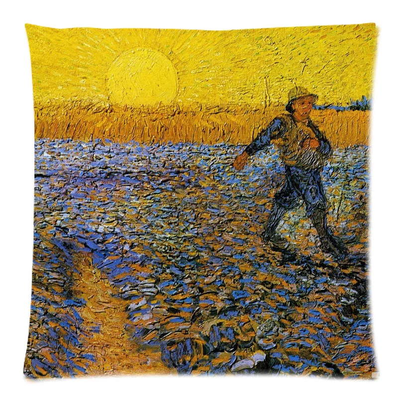 Funda de cojín decorativa con pintura de van Gogh, cubierta de algodón ...