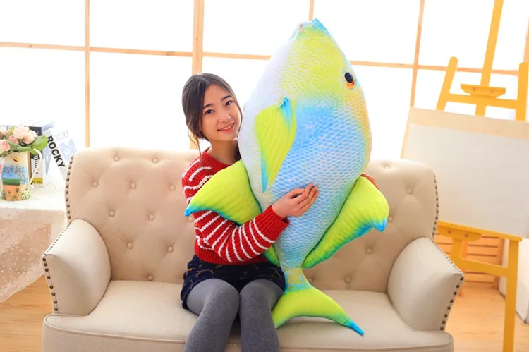 Huge New Green Spotted Fish Toy Big Plush Fish Pillow Doll Gift About ...
