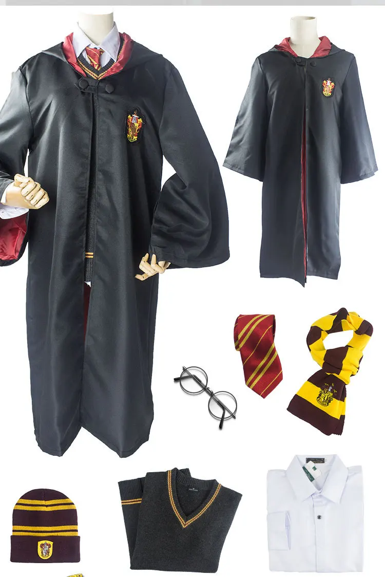 Halloween Harry Potter Cosplay Costume For Kids Adult Gryffindor ...