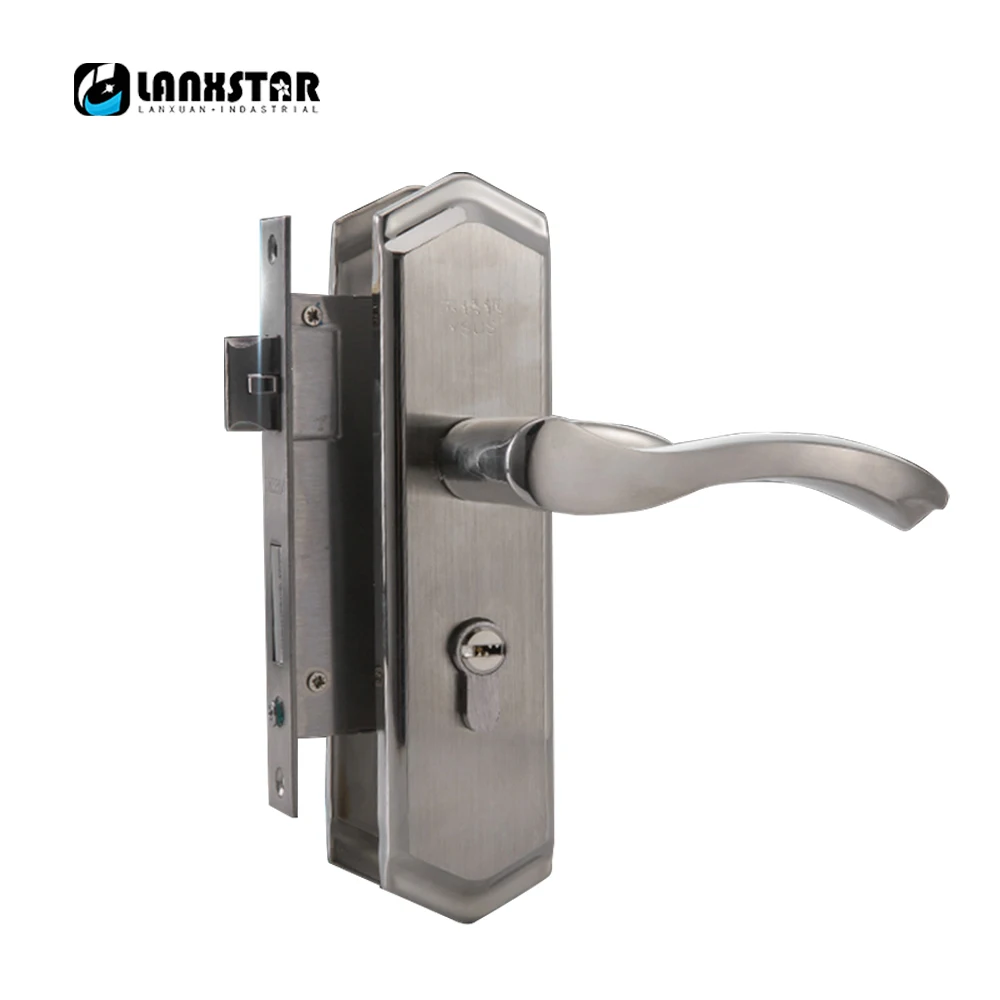 Strong Practical 304 Stainless Steel Interior Door Handle Lock CC50mm ...